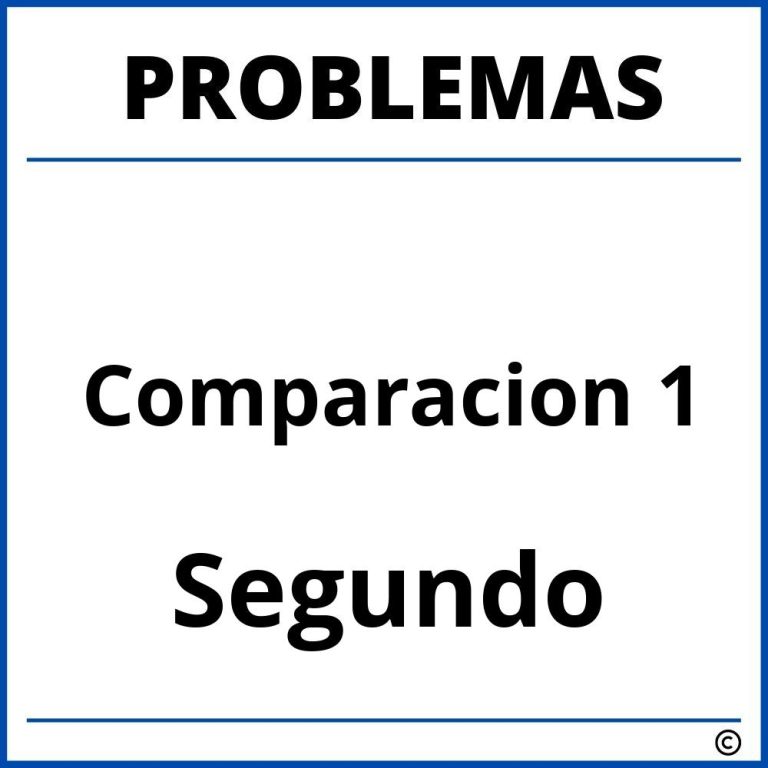 Problemas de Comparacion 1 para Primer Grado de Primaria - PDF