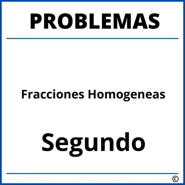 Problemas de Fracciones Homogeneas para Tercer Grado de Primaria - PDF