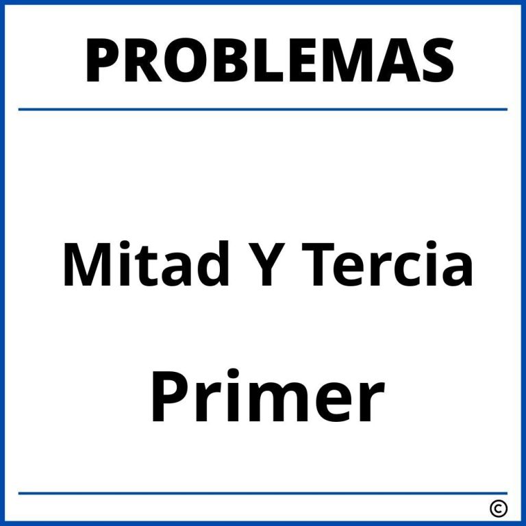 Problemas de Mitad Y Tercia para Cuarto Grado de Primaria - PDF